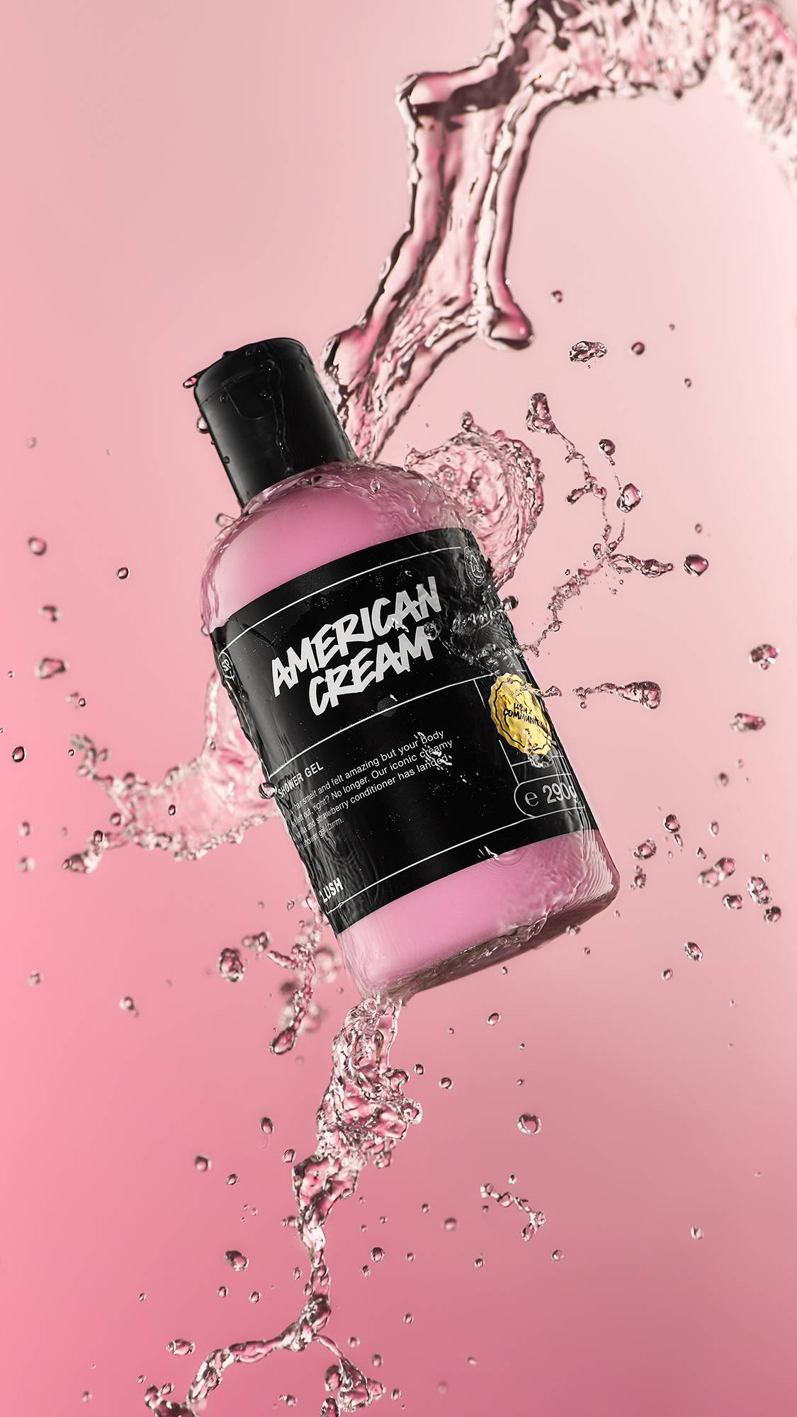 American Cream Shower Gel Sweet Vanilla and Strawberry LUSH